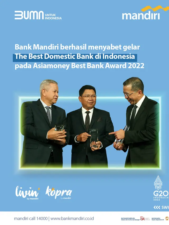 Lengkapi Prestasi Gemilang Tahun Ini, Bank Mandiri Terpilih Sebagai Banking, Insurance ...