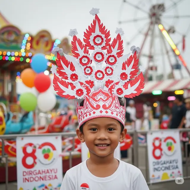 10 Inspirasi Mahkota 17 Agustus, Kreasi Unik untuk Karnaval HUT RI ke ...