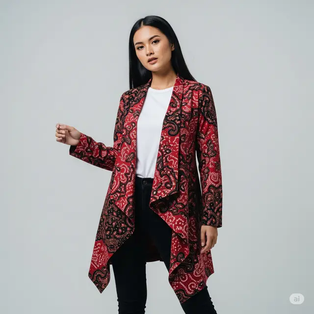 9 Model Baju Batik Blazer Panjang Modern Terbaru 2025, Tren Fashion ...