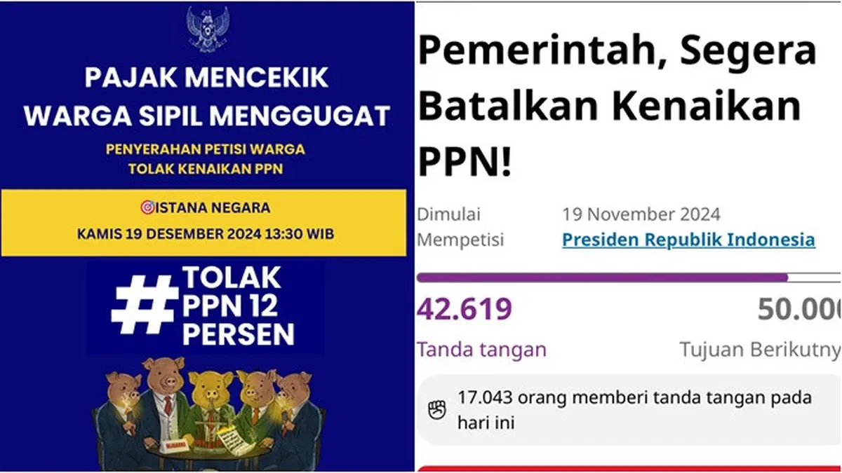 Berita petisi tolak ppn 12 persen Hari Ini - Kabar Terbaru Terkini | Liputan6.com