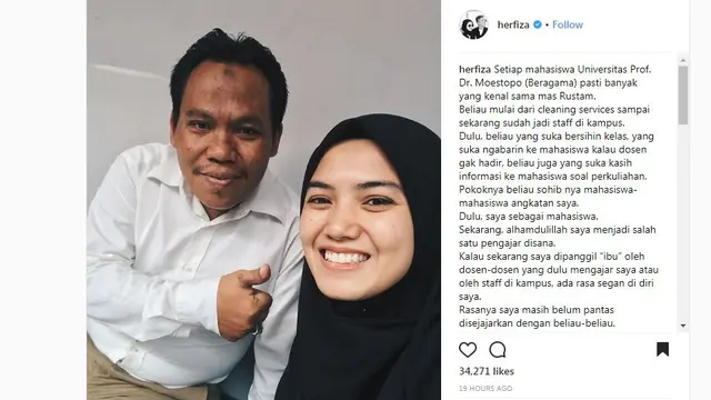 Lulus S2, Herfiza Novianti Kini Jadi Dosen - ShowBiz Liputan6.com