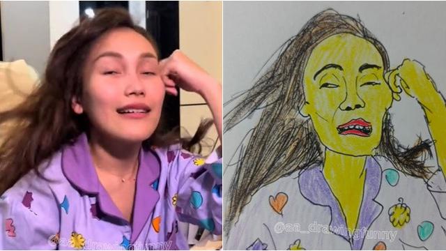 6 Potret Ayu Ting Ting dan Bilqis Digambar AA Drawing, Hasilnya Kocak