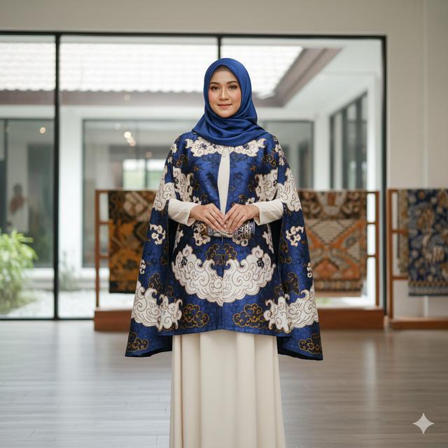 7 Inspirasi Model Batik Hijab Syari Elegan untuk Peringati Hari Batik 2 ...
