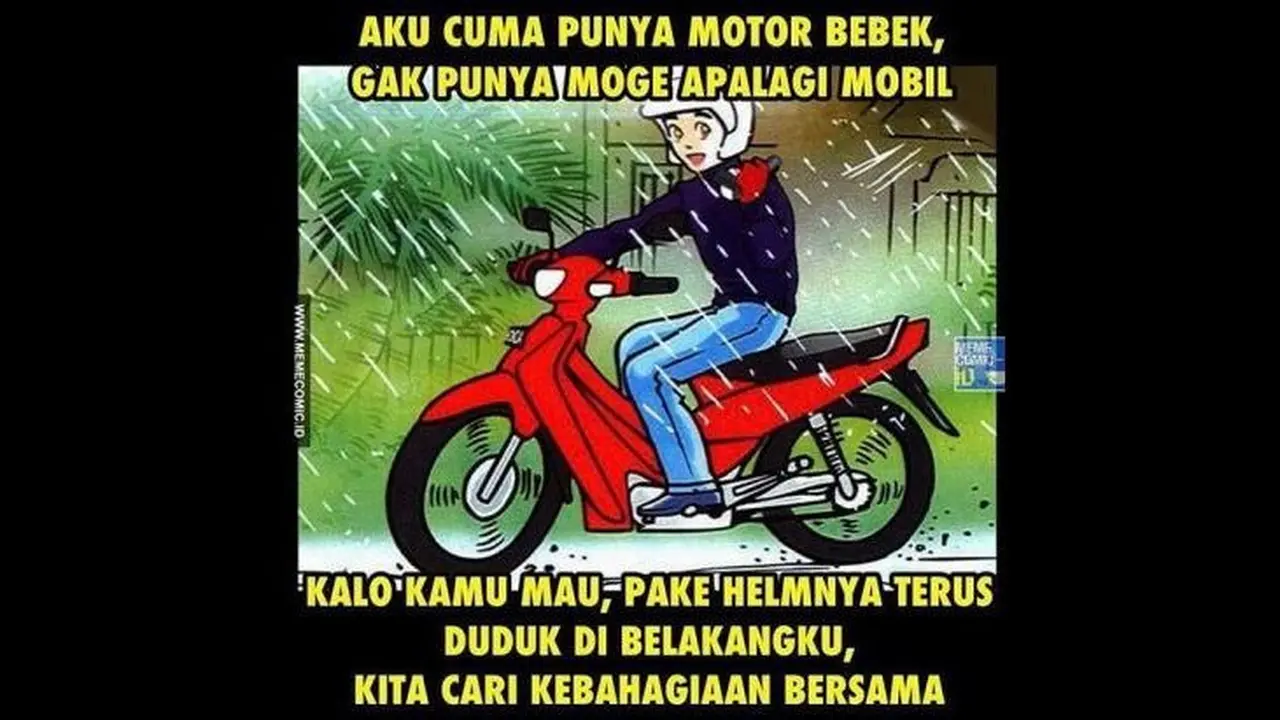 Meme Otomotif Pekan Ini: Mencari Kebahagiaan Bersama Naik Motor Bebek