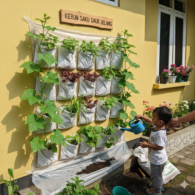 7 Model Kebun Timun dari Karung Bekas di Halaman Rumah yang Hemat Lahan