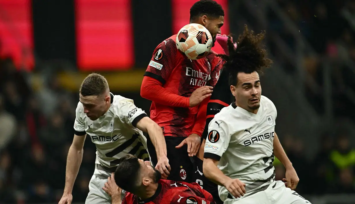 Bermain di Stadion San Siro, AC Milan Bungkam Rennes Tiga Gol Tanpa Balas - Foto Liputan6.com