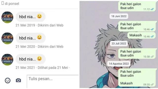 6 Chat Orang Kirim Pesan yang Sama Berulang Kali Tanpa Dibalas Ini Kocak - Hot Liputan6.com