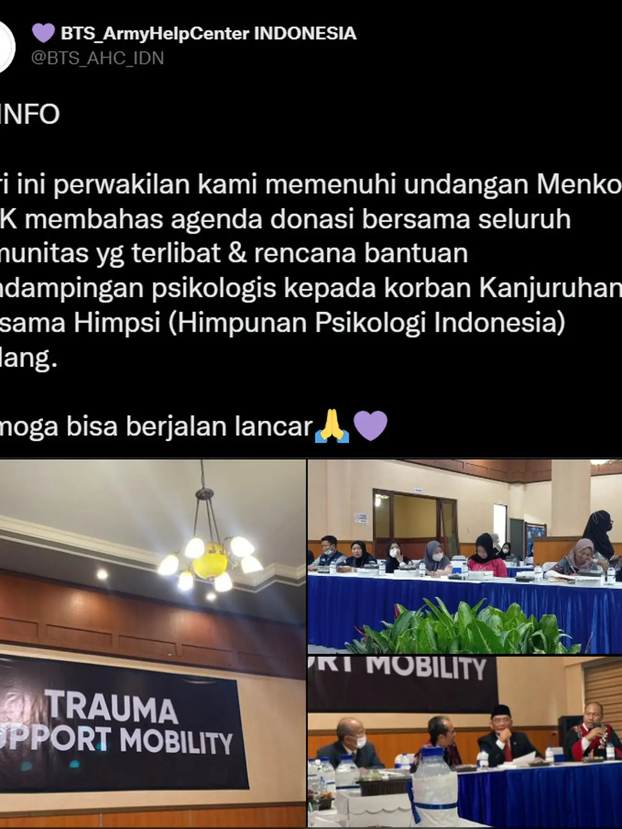 Fans BTS Kumpulkan Donasi Rp447 Juta untuk Korban Tragedi Kanjuruhan, Warganet: Terima Kasih ...