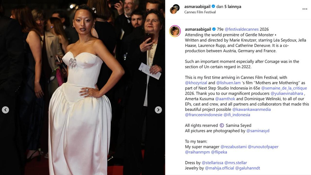 Asmara Abigail Debut di Cannes 2026, Rayakan Kekuatan Wanita dengan ...