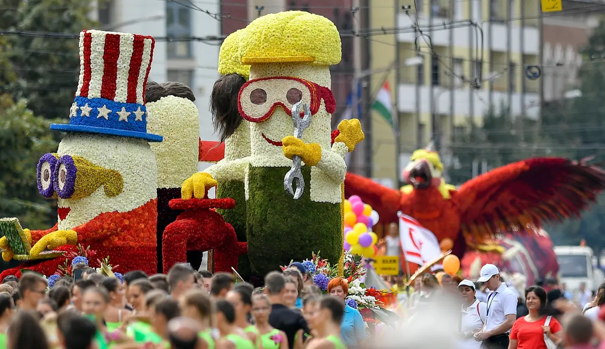 PHOTO: Kemeriahan Festival Bunga Debrecen di Hungaria - Foto Liputan6.com