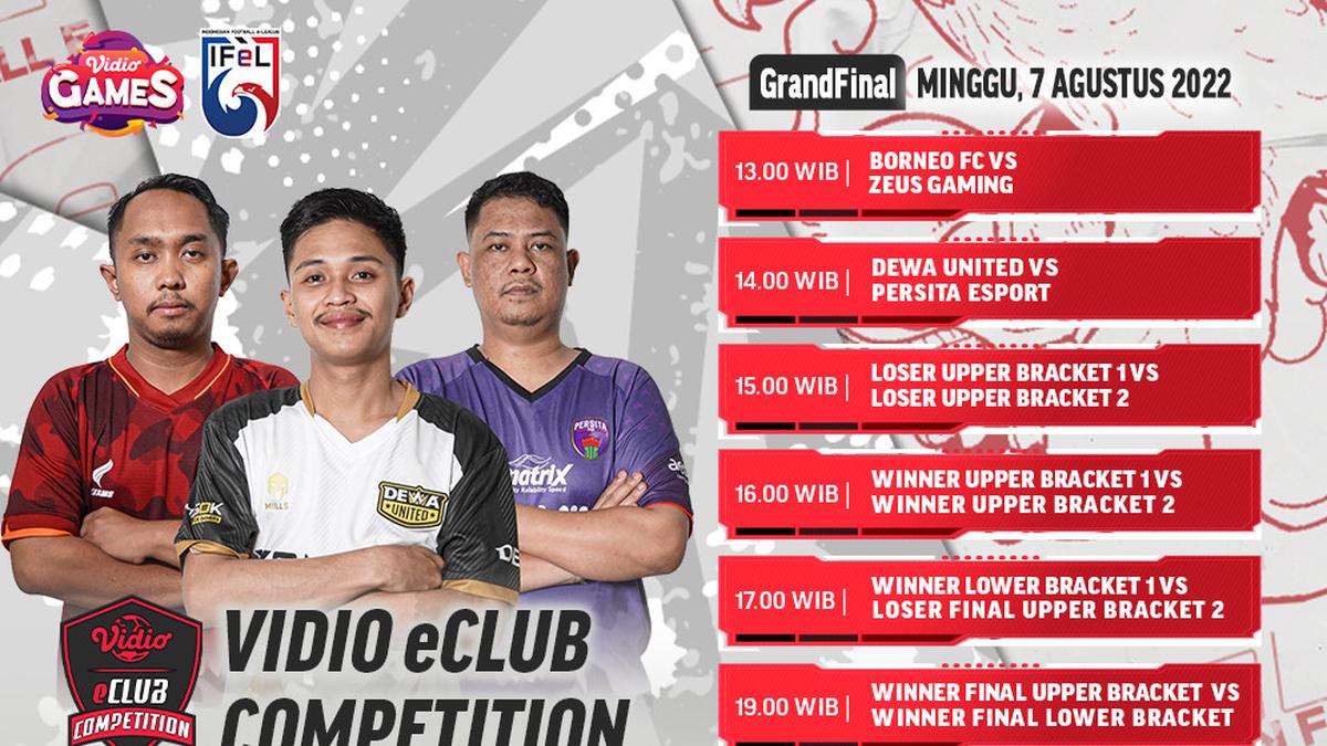 Link Live Streaming Grandfinal Vidio eClub Competition 7 Agustus 2022 : Ada 4 Tim Bersaing ...