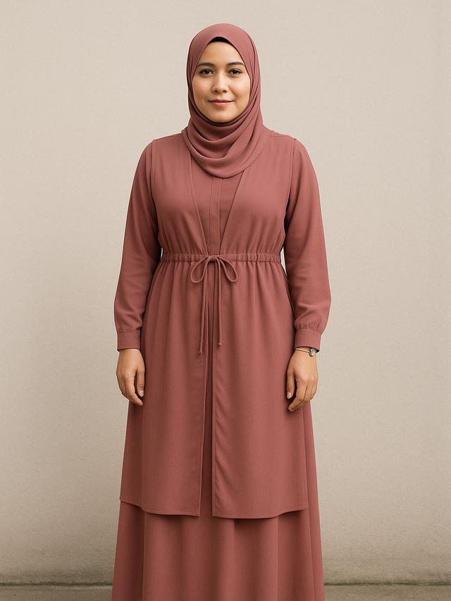 7 Gamis Rompi Panjang 2025 yang Bikin Tampilan Makin Chic dan Syar’i