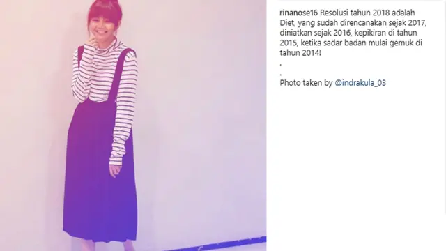 Rina Nose Ungkap Resolusi 2018 Miliknya - ShowBiz Liputan6.com