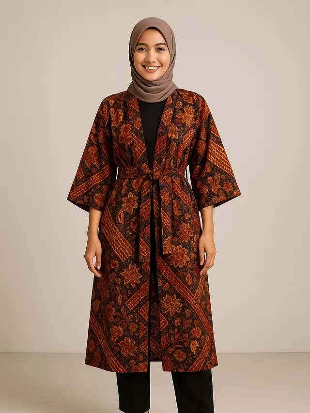 10 Model Cardigan Batik Panjang Terbaru 2025, Bisa Tetap Tampil Stylish ...