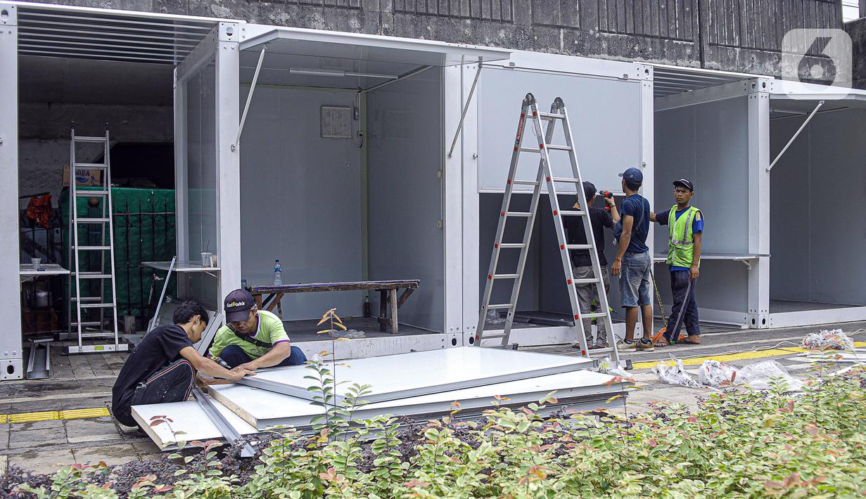 Kios Bongkar Pasang untuk PKL di Kawasan Tugu Proklamasi - Foto ...