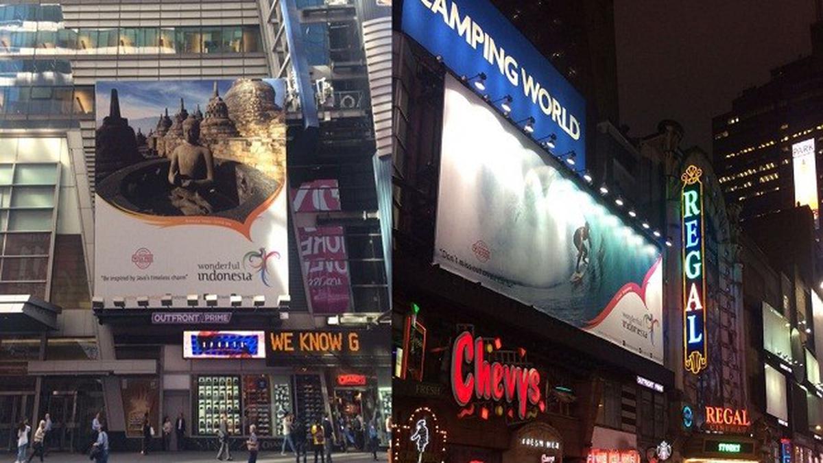 Keren, Destinasi Wisata Indonesia Mejeng di Times Square New York