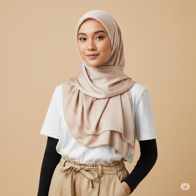 7 Model Hijab Layer yang Cocok Dipakai Liburan Outdoor: Tampil Modis ...