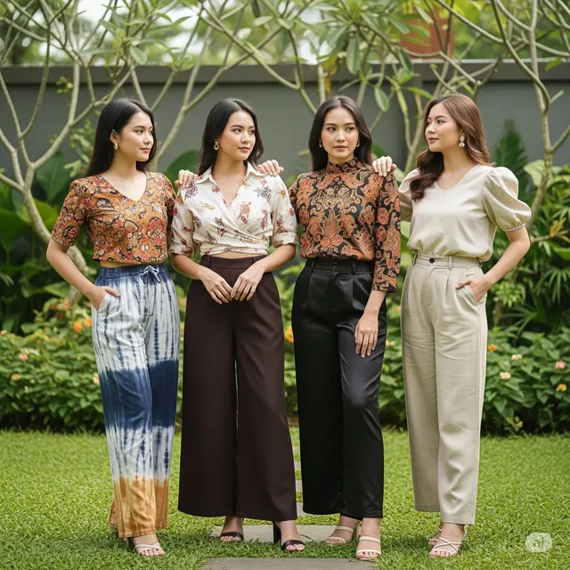 10 Model Batik Wanita Palazzo 2025, Simak Paduan Elegan Outfit Kantor ...
