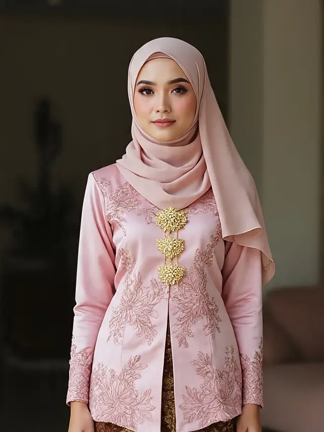 6 Tren Busana Brokat Satin 2025 untuk Hijabers, Gaya Elegan Gamis ...