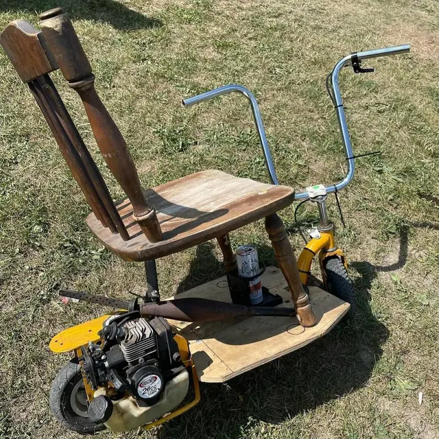 7 Potret Nyeleneh Modifikasi Sepeda Motor dengan Kayu Ini Bikin Geleng ...