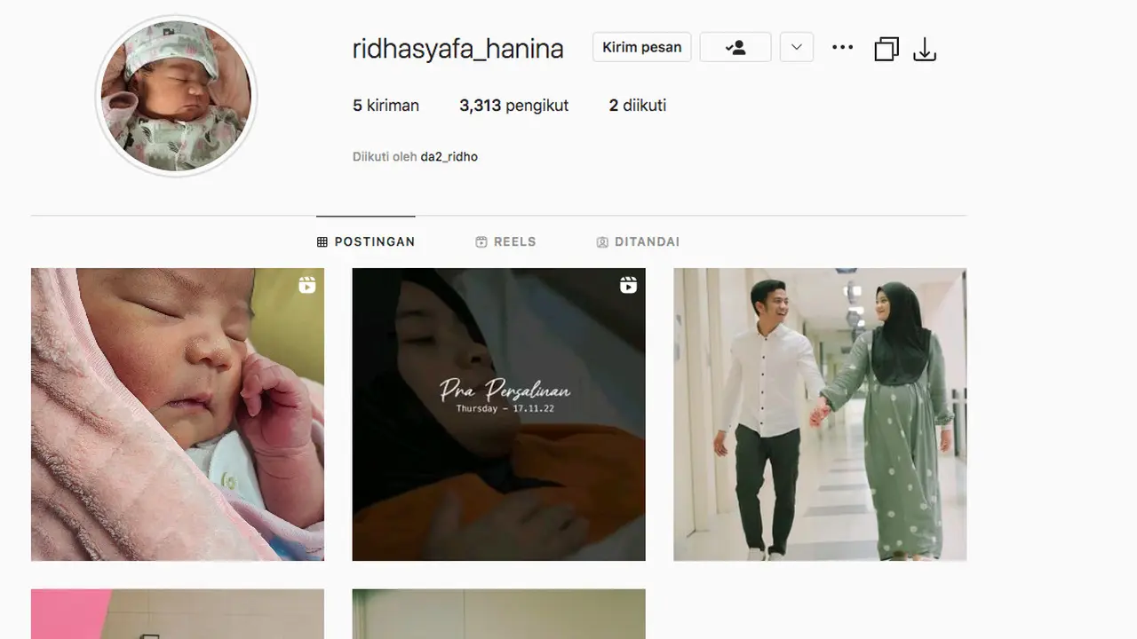Sempat Dirahasiakan, Akhirnya Terungkap Nama Putri Ridho 2R dan Syifa Aisyah: Ridha Syafa Hanina ...