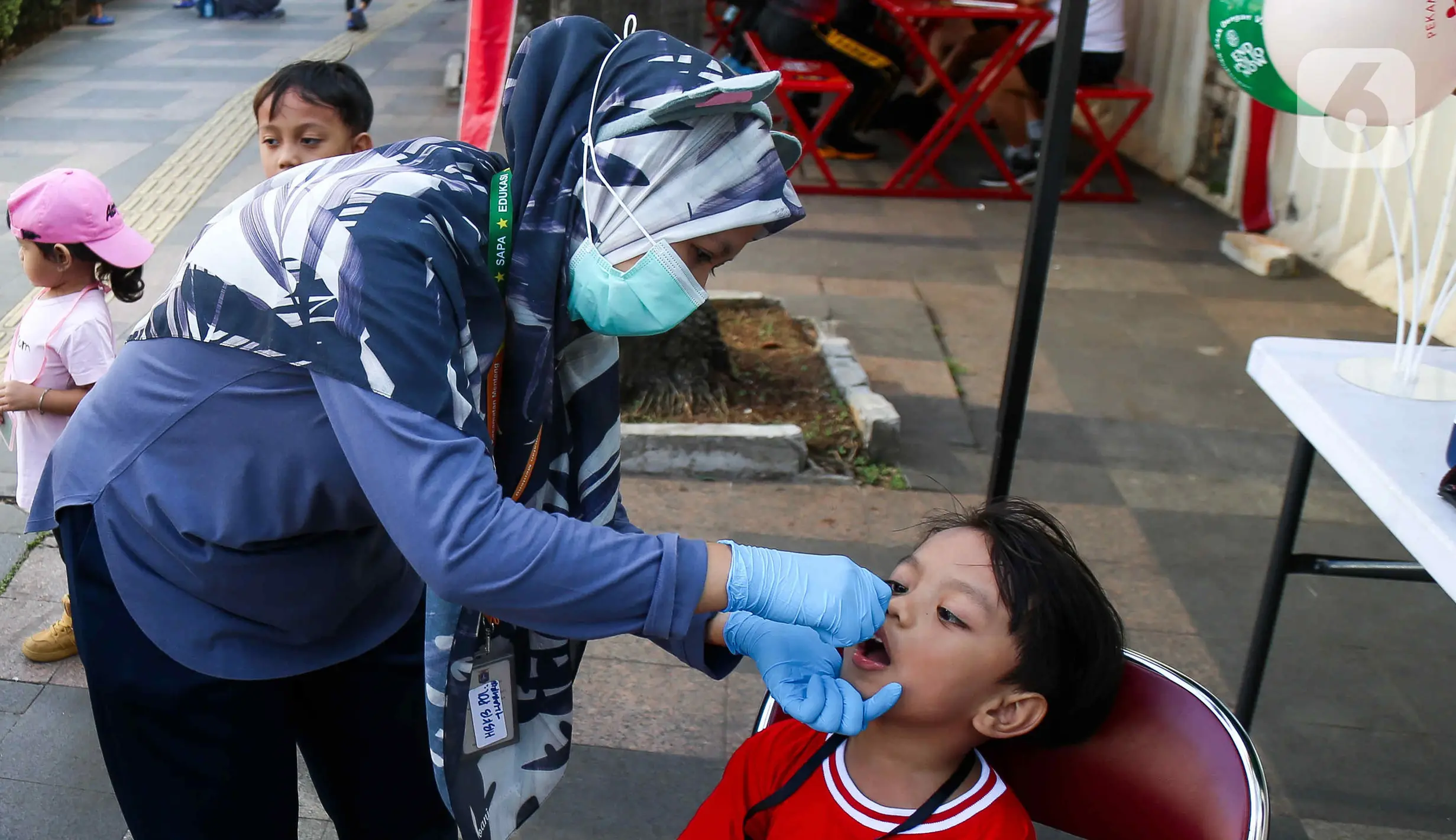 Imunisasi Polio Gratis di CFD Jakarta - Foto Liputan6.com