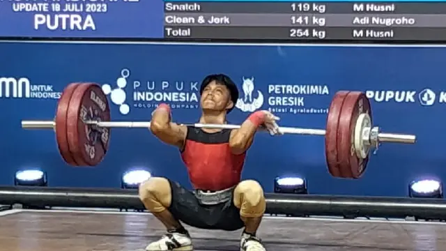 Muhammad Husni Pecahkan 2 Rekornas di Hari Pertama Kejurnas Angkat Besi ...