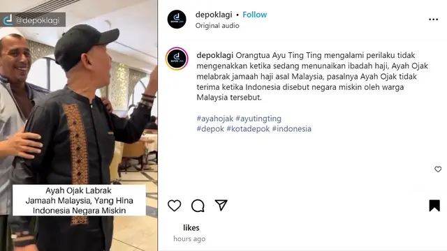 Ayah Ojak Emosi ke Jemaah Haji Malaysia, Bapak Ayu Ting Ting Tak Terima ...
