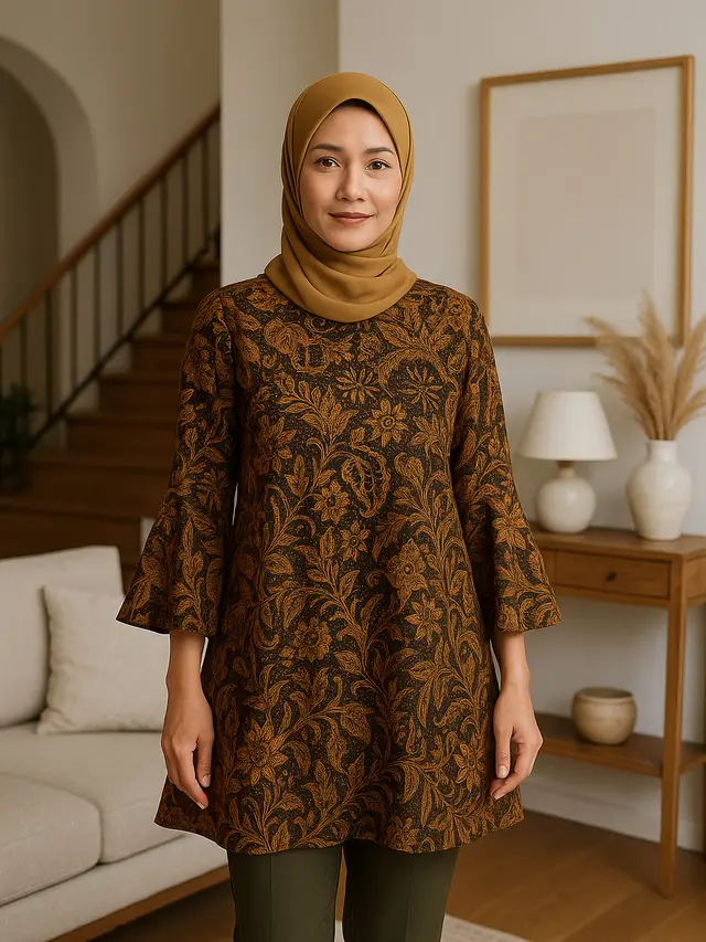 13 Pilihan Model Tunik Batik Simpel tapi Mewah, Cocok untuk Kondangan ...