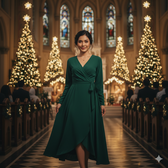 7 Model Dress Natal 2025 yang Cocok untuk Ibadah dan Perayaan, Elegan ...