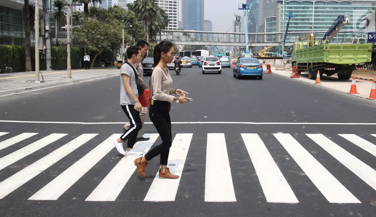 FOTO: Pelican Crossing Pengganti JPO di Thamrin Mulai Difungsikan ...