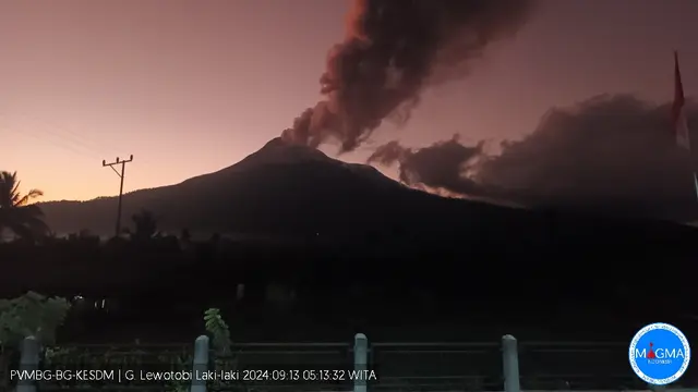 Gunung Lewotobi Laki-Laki Meletus Lagi, Semburkan Abu Vulkanik 900 Meter ke Arah Barat ...