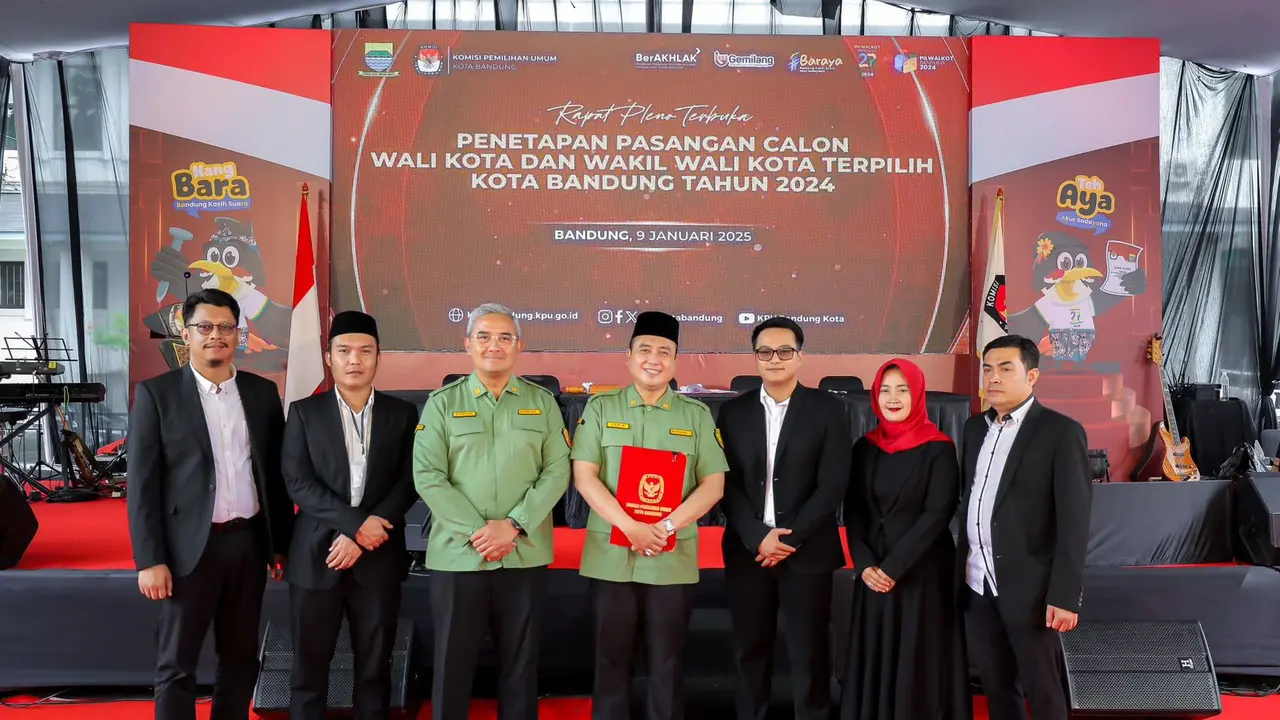 Wali Kota dan Wakil Wali Kota Bandung 2025-2030 Resmi Ditetapkan, Pelantikan pada Februari ...