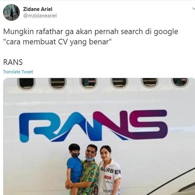 Viral Potret Logo Rans di Pesawat, Warganet: Rafathar Liburan Enggak ...