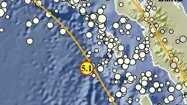 Gempa Terkini M5,1 Guncang Nias Barat Sumut, Tidak Berpotensi Tsunami - Regional Liputan6.com