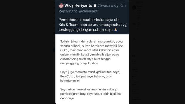 Tak Kuat Dirujak Warganet, Pegawai Bea Cukai yang Sebut Netizen Babu Minta Maaf - Tekno Liputan6.com
