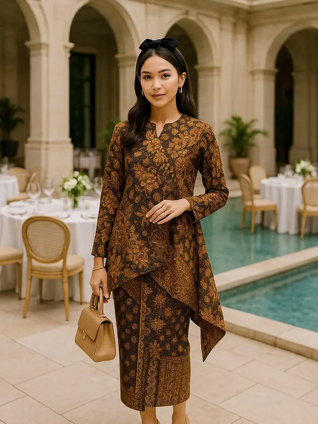 13 Inspirasi Model Tunik Batik Setelan Rok yang Simpel Tapi Mewah ...