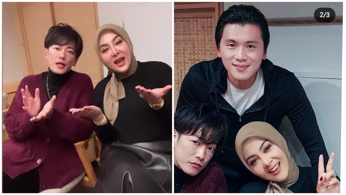 6 Potret Syahrini dan Reino Barack Dinner Bareng Takeru Satoh Bintang ...
