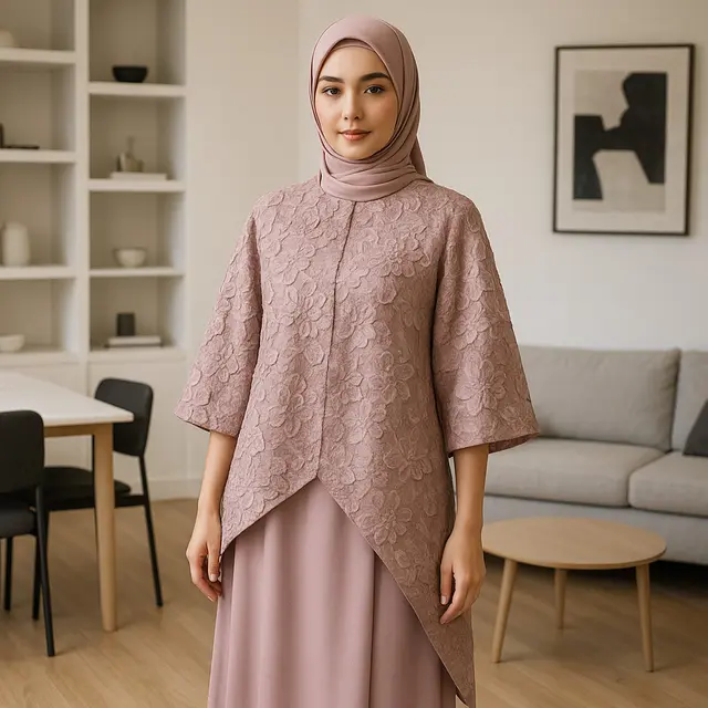 7 Model Outer Brokat Bunga Timbul, Tampil Elegan untuk Kondangan hingga ...