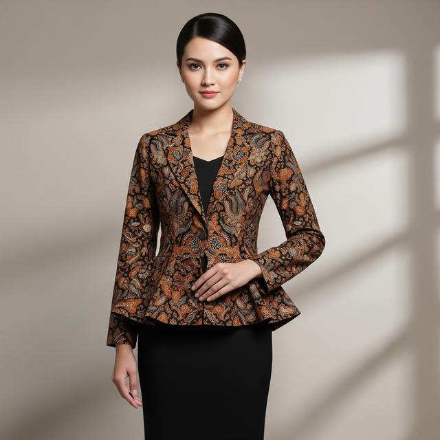 9 Model Blazer Batik Kekinian, Stylish Dari Crop hingga Long Outer