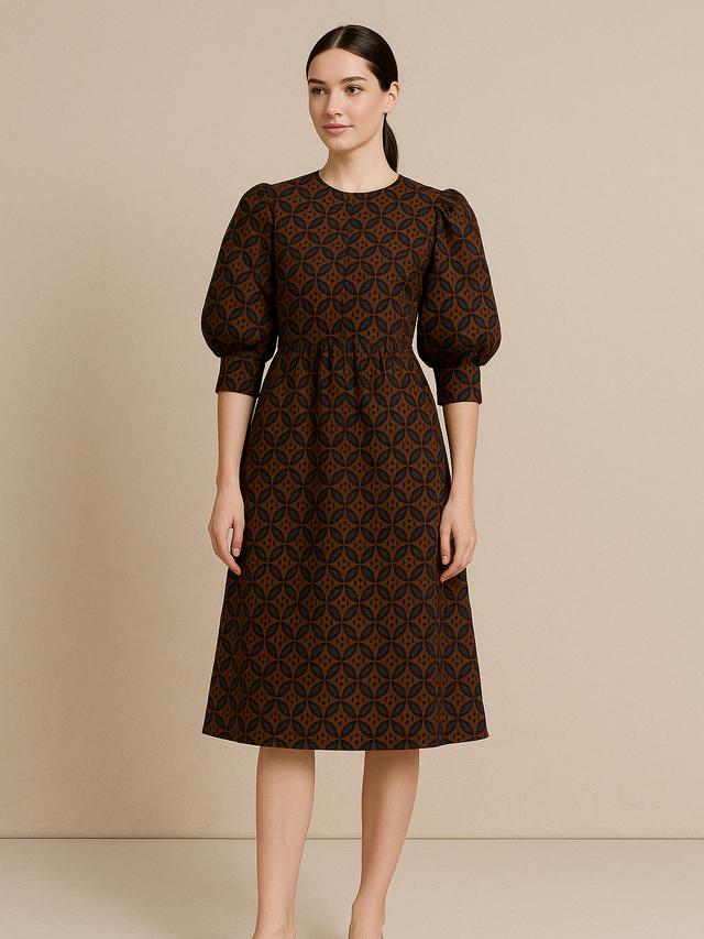7 Model Dress Batik Klasik Motif Kawung Modern, Perpaduan Tradisi dan ...