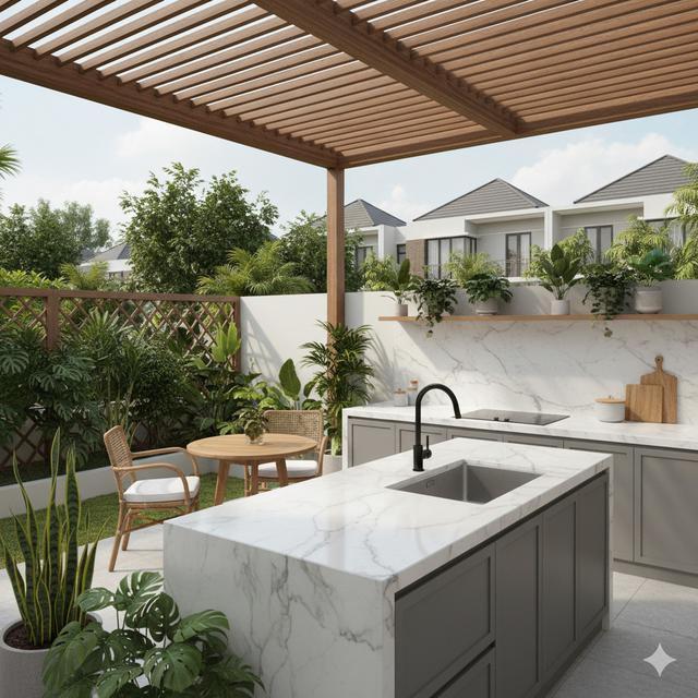 10 Model Dapur Semi Outdoor Ukuran 3x3 dengan Pencahayaan Alami ...