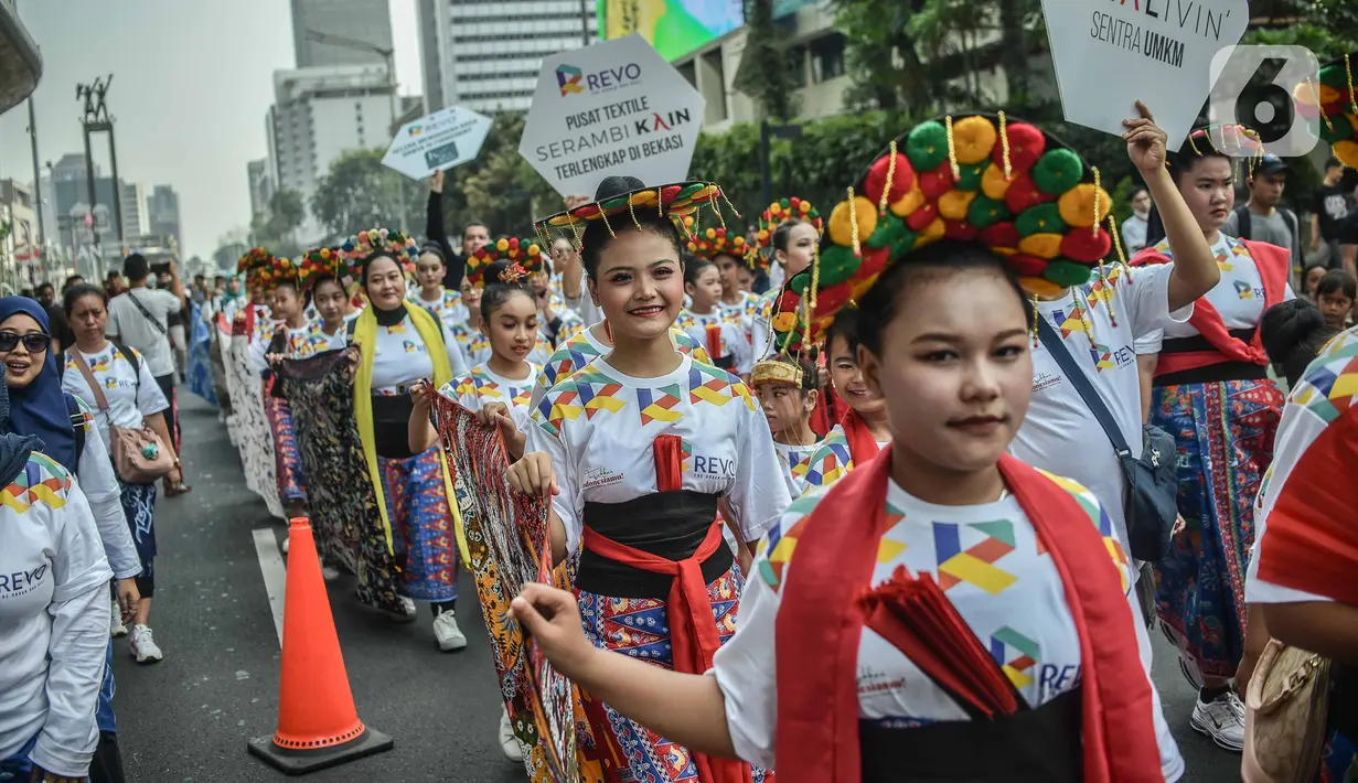 Parade Budaya Beautiful Heritage of Indonesia di CFD - Foto Liputan6.com