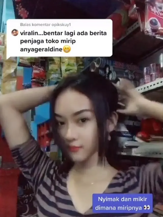 7 Potret Intan Rose, Penjaga Warung yang Viral Mirip Anya Geraldine - Hot Liputan6.com