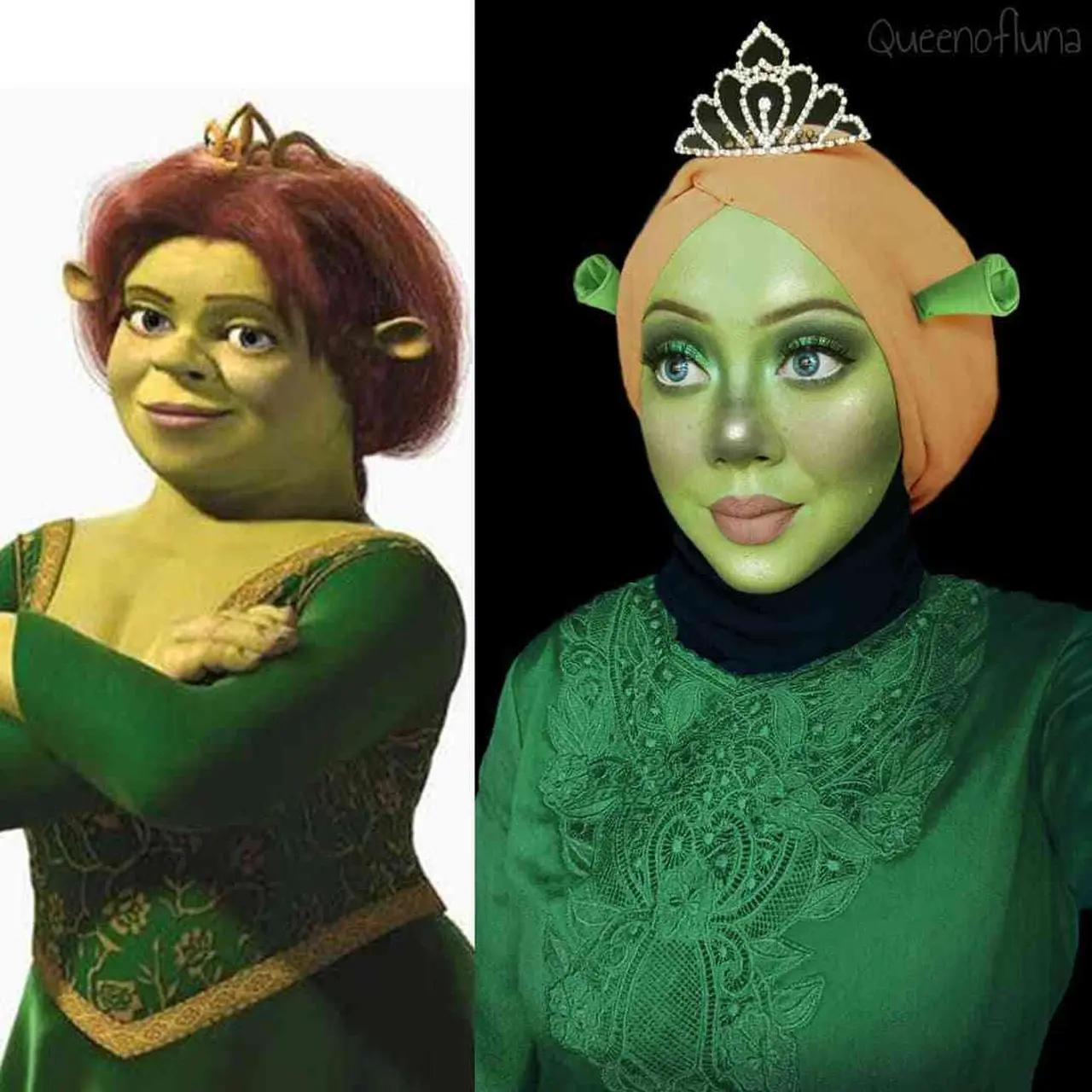 6 Potret Cewek Dandan Bak Putri Fiona Istri Shrek, Cosplay Kekeyi Kocak ...