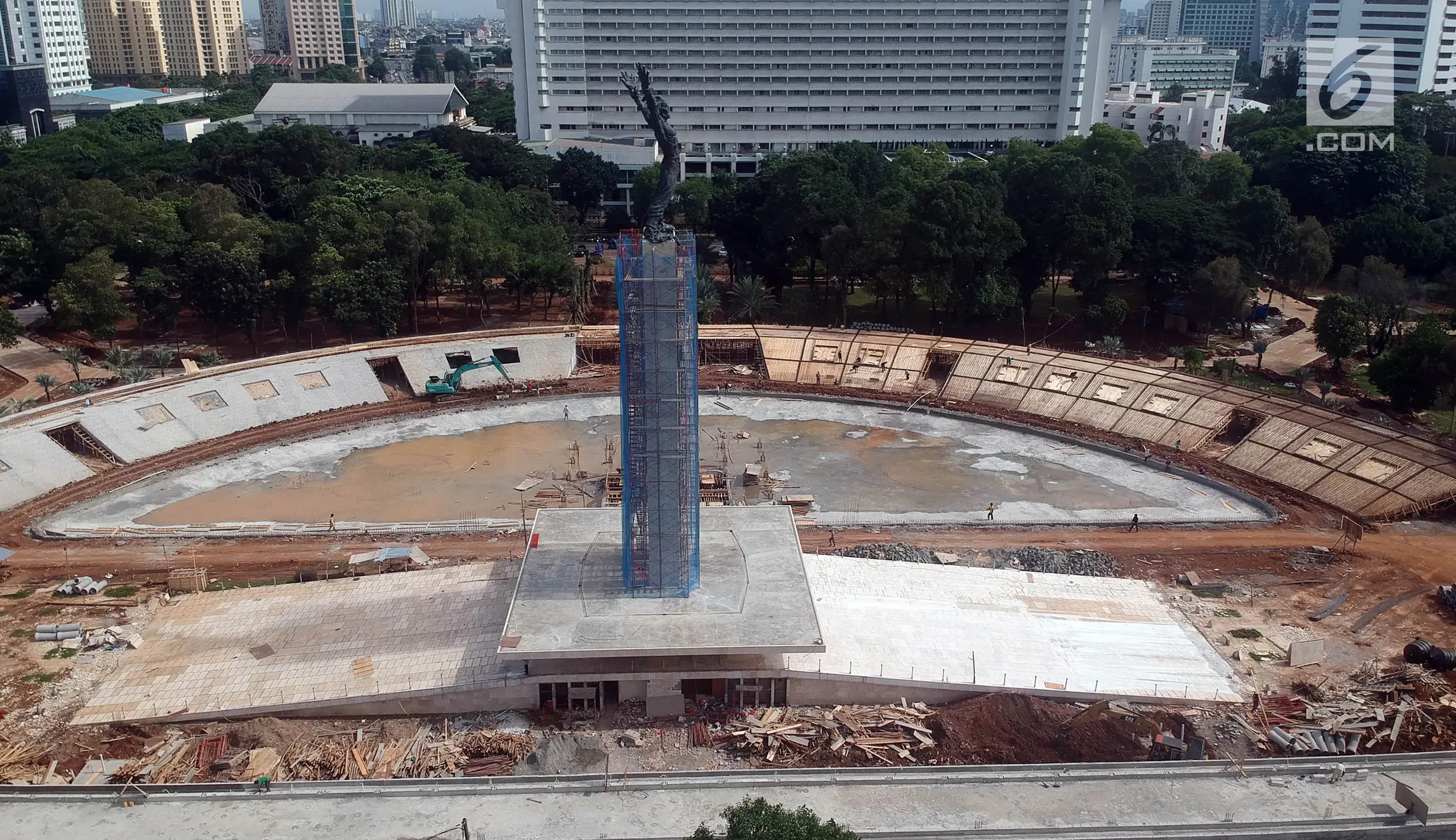 FOTO: Menengok Perkembangan Revitalisasi Lapangan Banteng - Foto ...