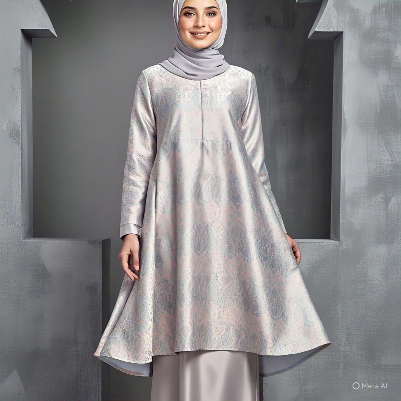 13 Model Gamis Brokat Simple Elegan 2025, Bikin Tampil Cantik