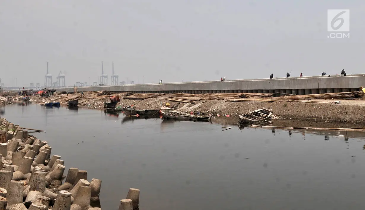 FOTO: Progres Pembangunan Tanggul Laut Raksasa Jakarta - Foto Liputan6.com