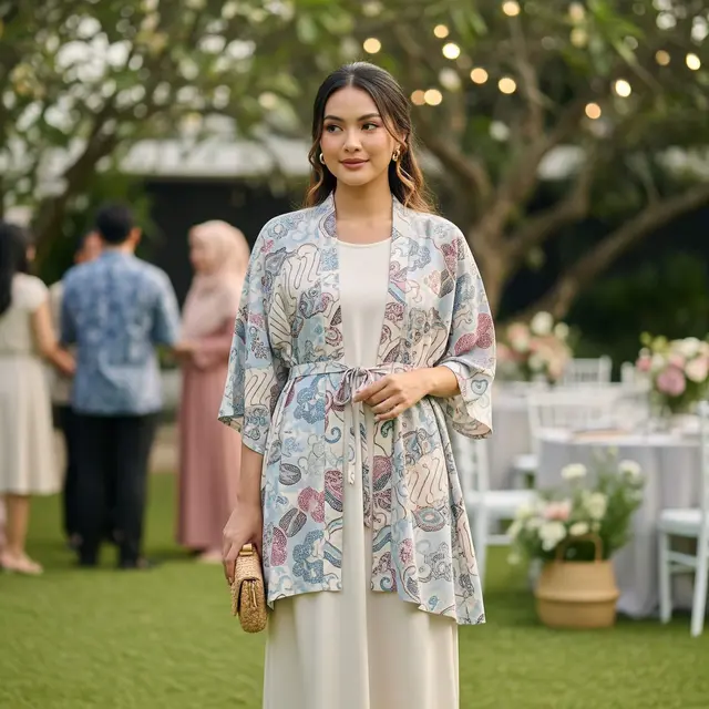 10 Rekomendasi Outer Batik Wanita Pendek Motif Etnik untuk Santai ...