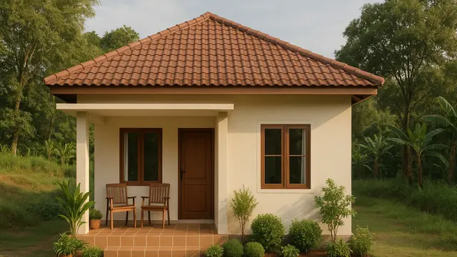 10 Desain Rumah Sederhana Minimalis 6x9 Meter di Desa dengan Teras dan ...